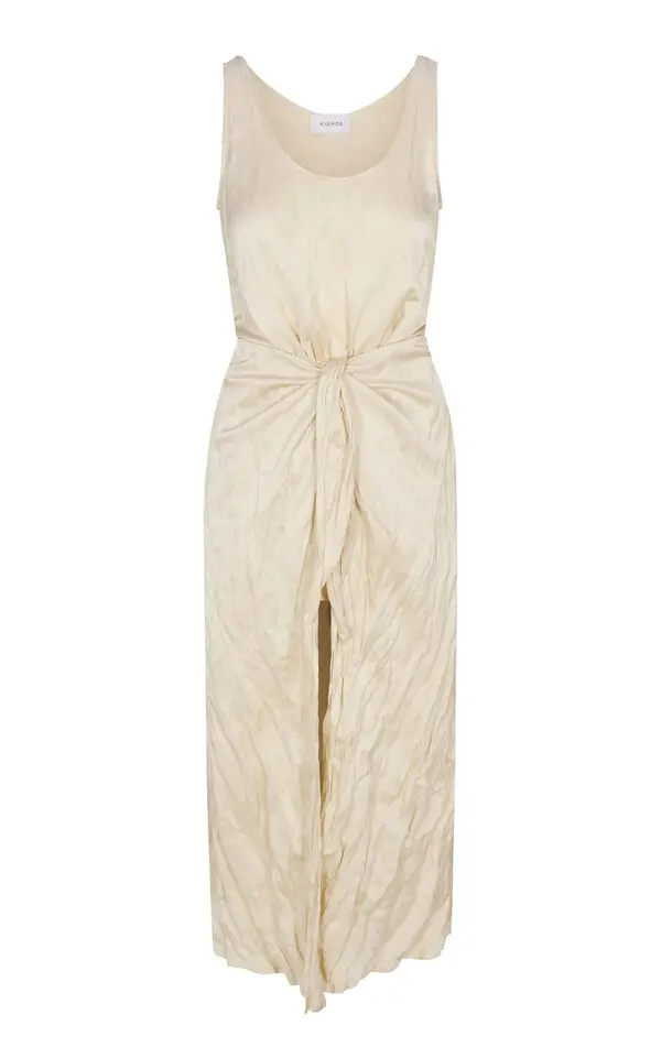 ANEMOS D.k. Midi Wrap Dress - Ivory
