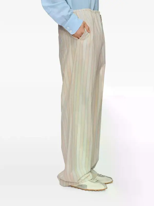 MAISON MARGIELA Striped Cotton Trousers