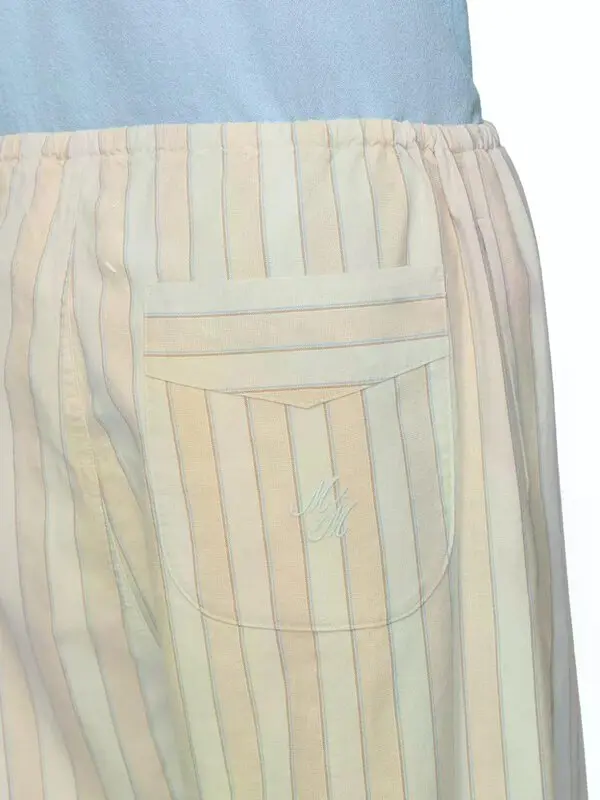 MAISON MARGIELA Striped Cotton Trousers