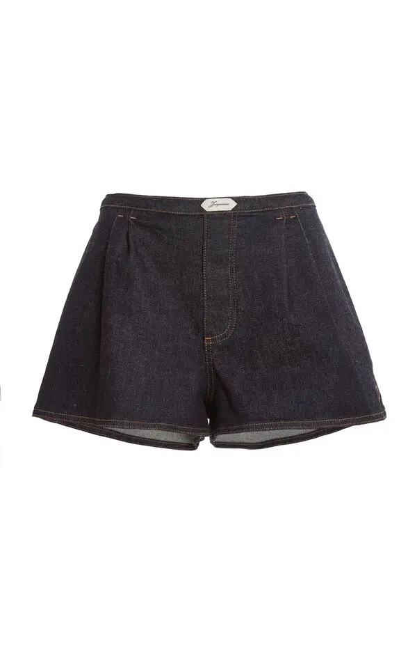 Jacquemus The De-nîmes Amelo Cotton Shorts - Navy