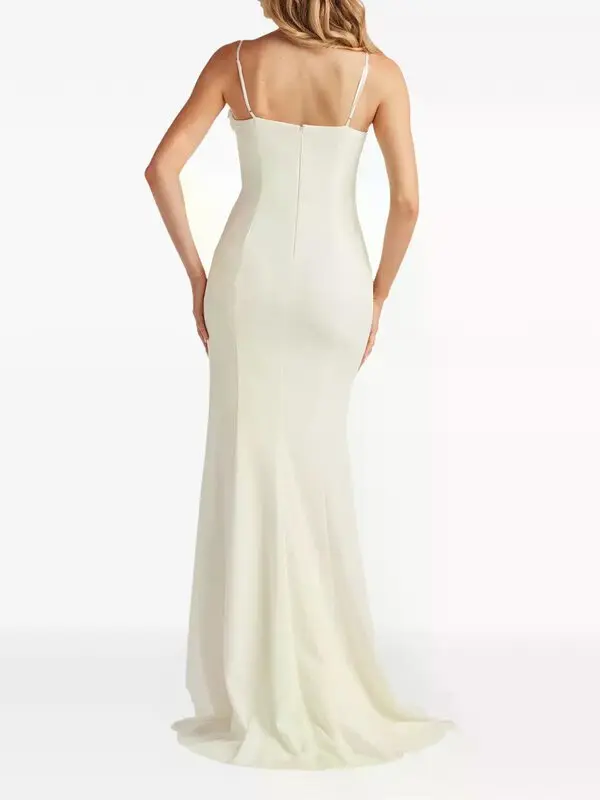 Tadashi Shoji Floral-appliqué Maxi Dress - Neutrals