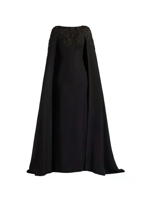 Tadashi Shoji Cape-style Maxi Dress - Black
