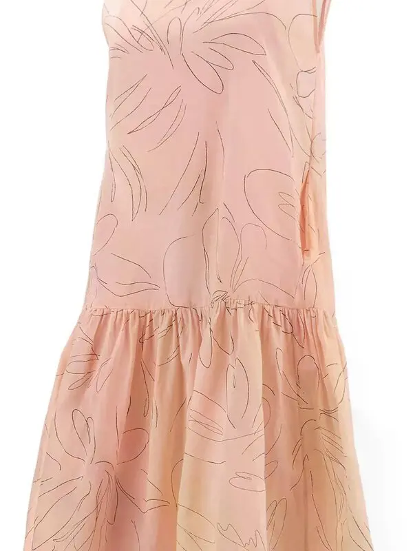 Plan C A-line Floral-print Maxi Dress