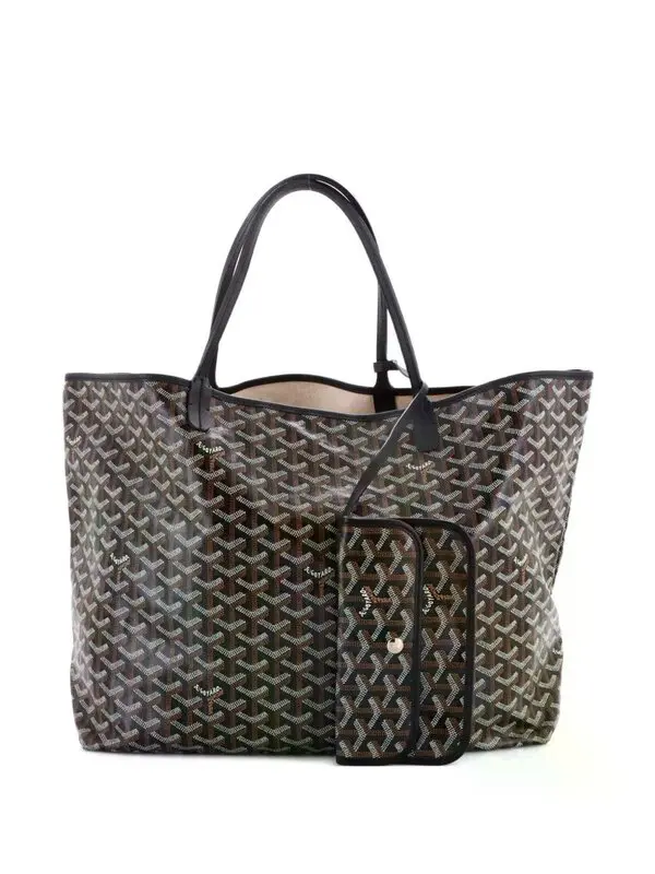 Goyard Saint Louis Gm Coated Canvas Tote Bag - Black