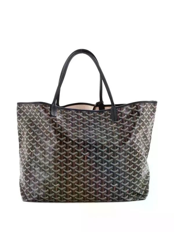 Goyard Saint Louis Gm Coated Canvas Tote Bag - Black