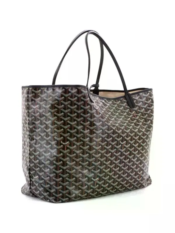 Goyard Saint Louis Gm Coated Canvas Tote Bag - Black