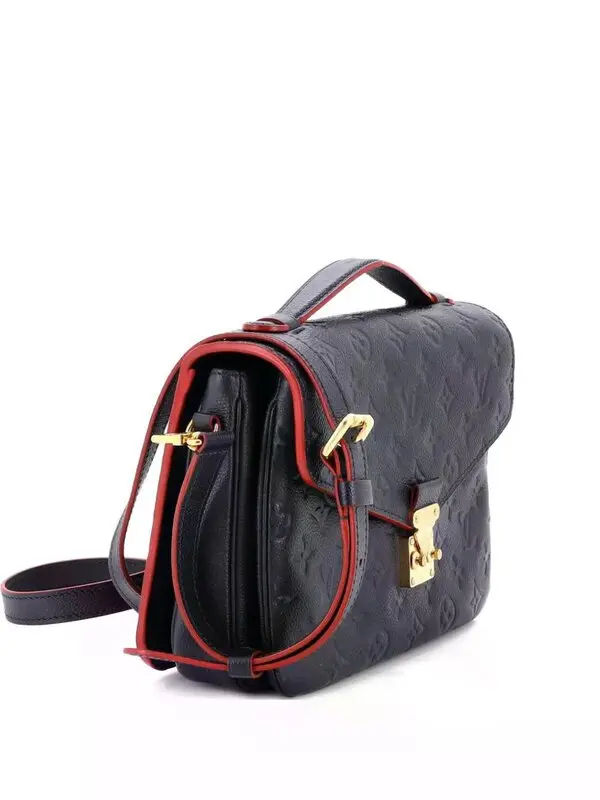 LOUIS VUITTON Monogram Empreinte Leather Pochette Métis Bag - Blue