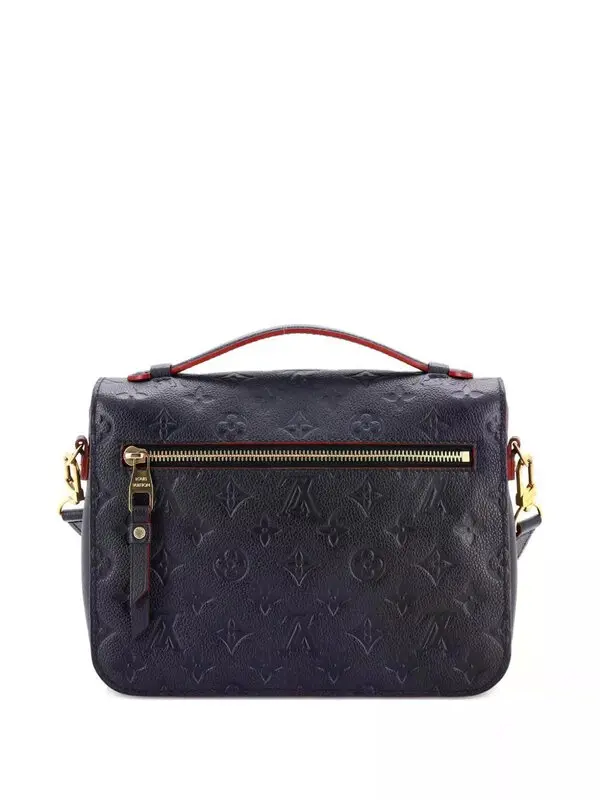 LOUIS VUITTON Monogram Empreinte Leather Pochette Métis Bag - Blue