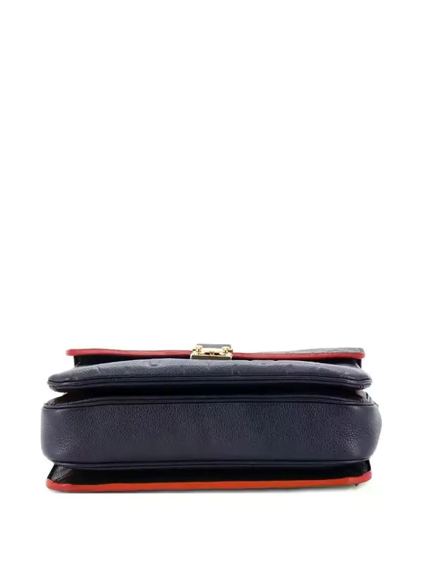 LOUIS VUITTON Monogram Empreinte Leather Pochette Métis Bag - Blue