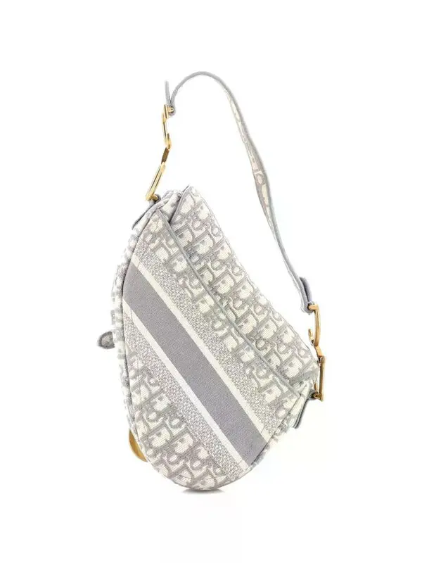 Dior Saddle Bag Oblique Canvas Medium - Grey