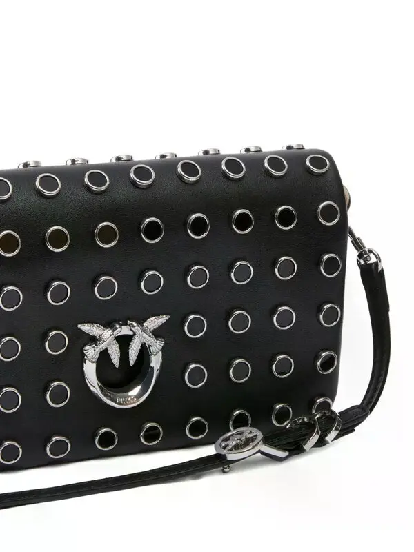 Pinko Eyelet Logo Crossbody Bag