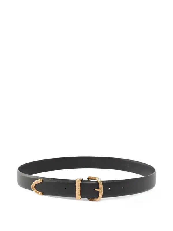 Pinko Buckled Leather Belt - Black