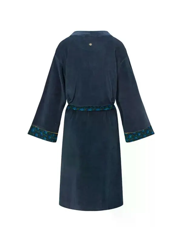 PIP STUDIO Floral-print Belted Robe - Blue