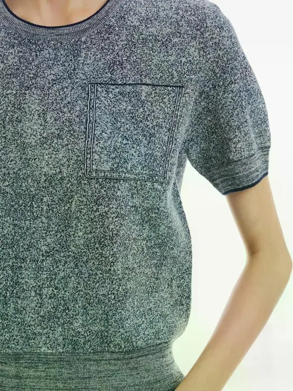 CRUSH COLLECTION Crew Neck Chest Pocket T-shirt