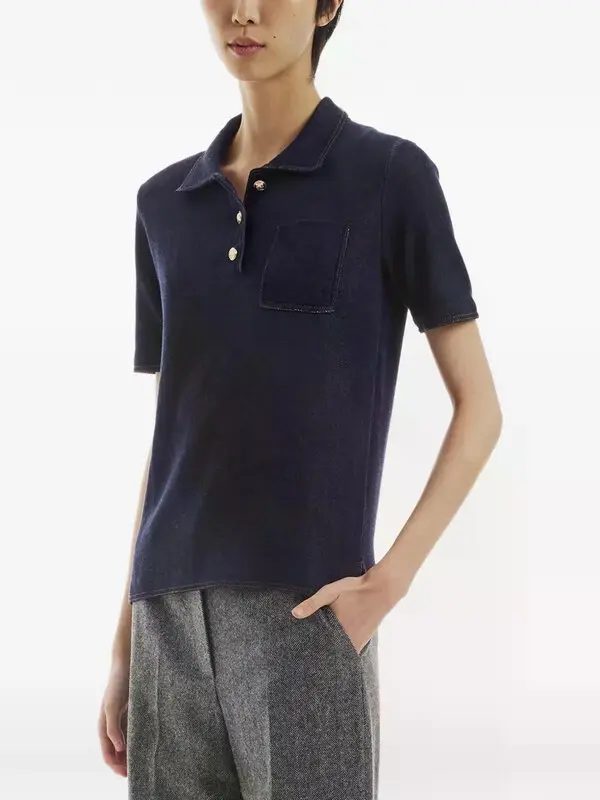 CRUSH COLLECTION Chest Pocket Polo Top