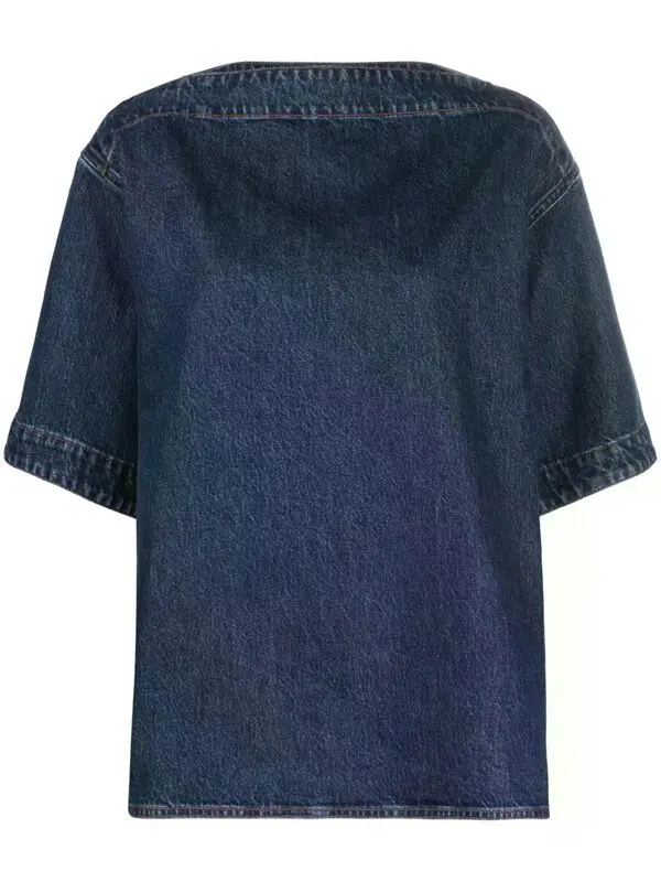 TOTEME Short-sleeve Denim Top