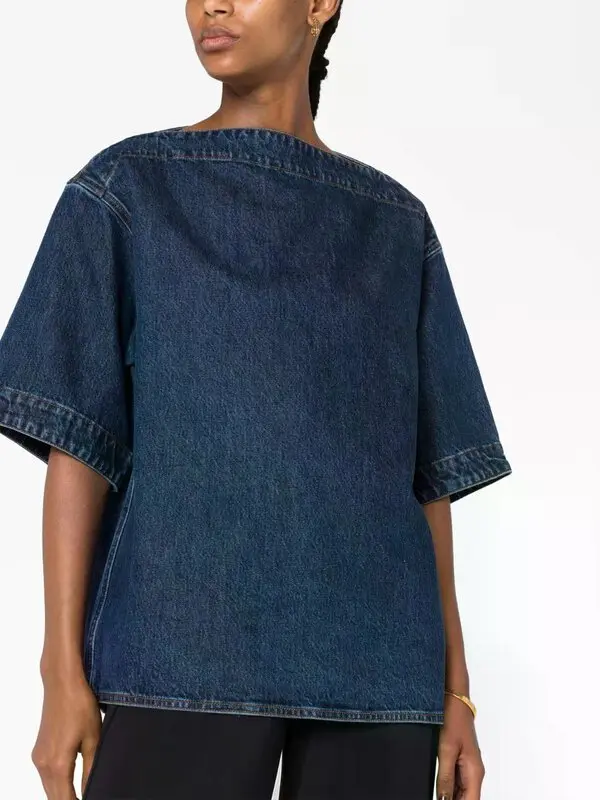 TOTEME Short-sleeve Denim Top