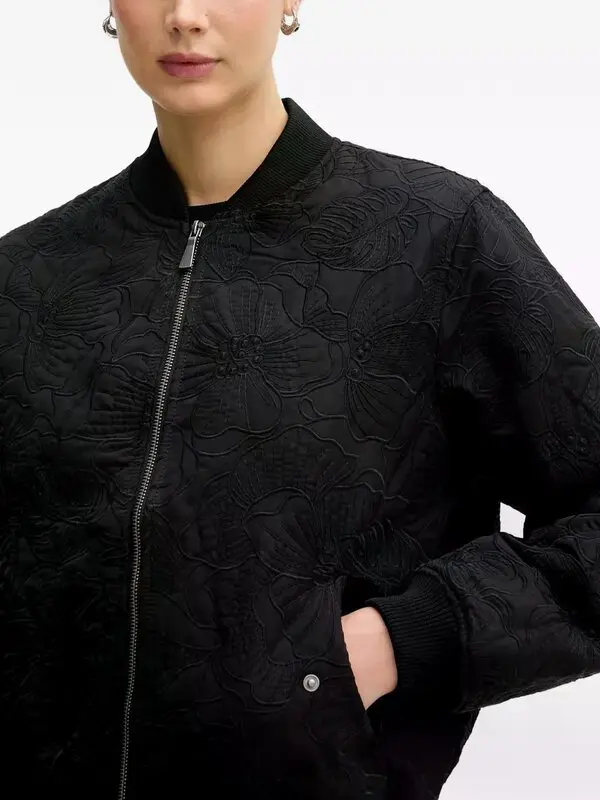 Sisley Floral Quilted Bomber Jacket