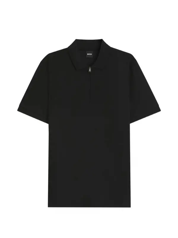 BOSS Zip-fastening Textured Polo Shirt