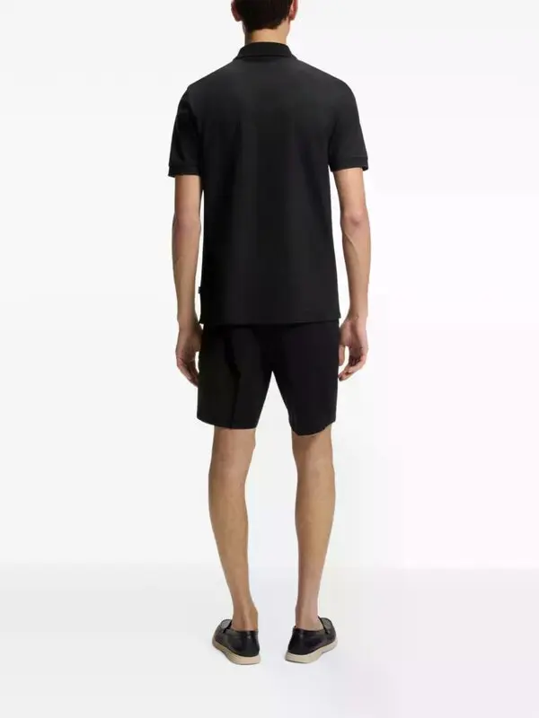 BOSS Zip-fastening Textured Polo Shirt