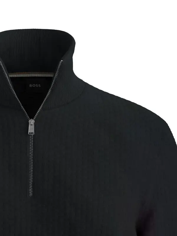 BOSS Quarter-zip Sweater In Cotton