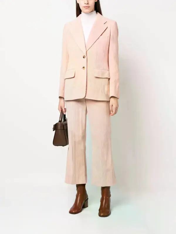 Chloé Cropped Corduroy Trousers - Pink