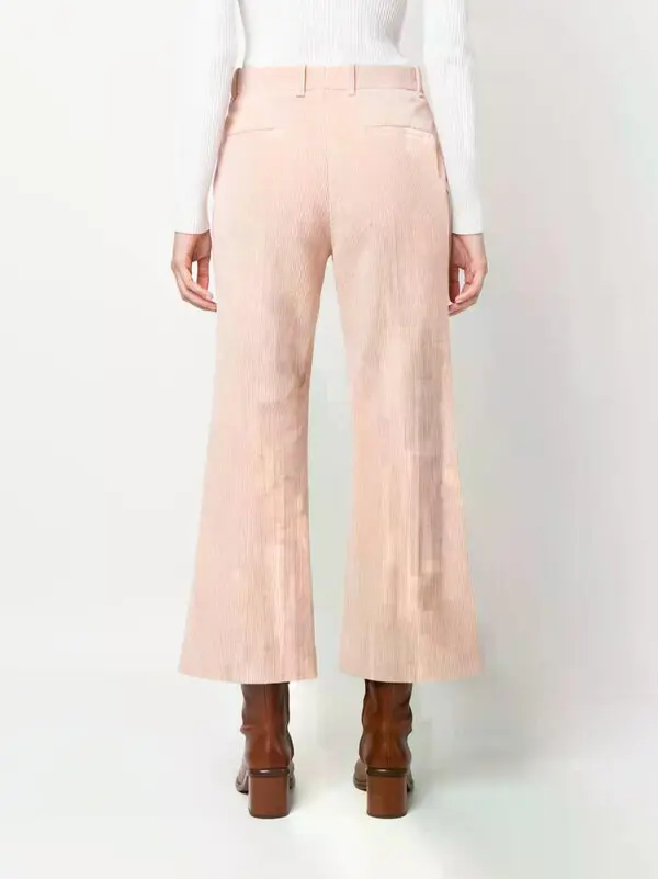 Chloé Cropped Corduroy Trousers - Pink