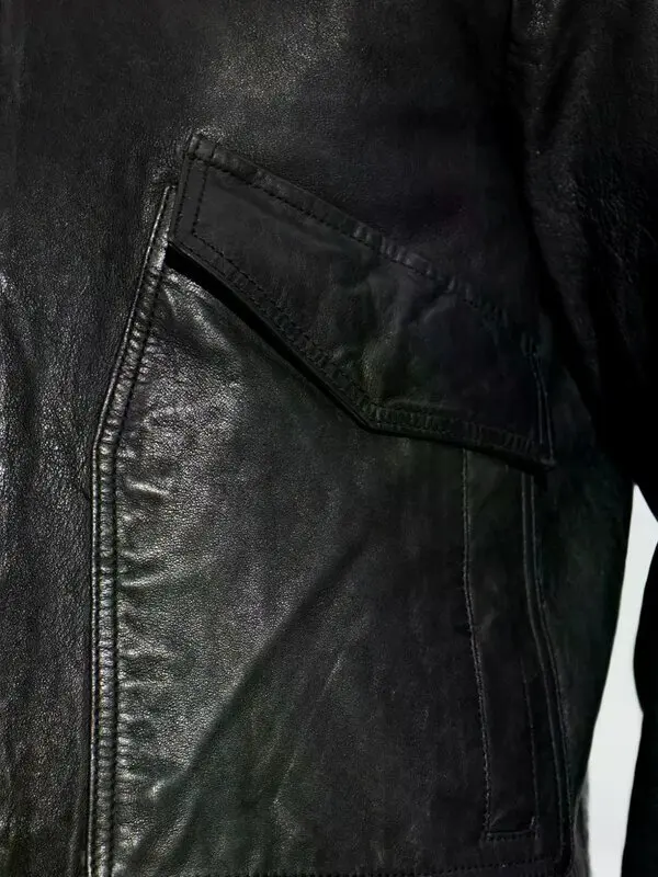 ALLSAINTS Vaucluse Leather Aviator Jacket With Fur Collar