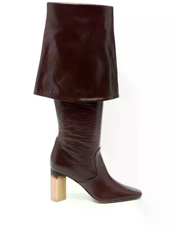 Chloé Georgia 85mm Block Heel Boots - Red
