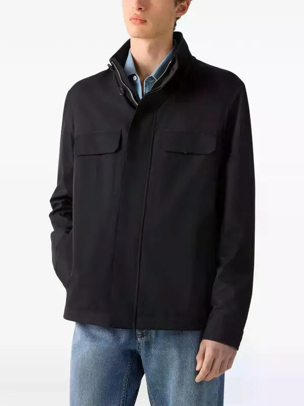 Zegna Stand Collar Chest Pocket Jacket
