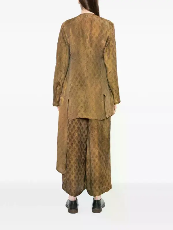 UMA WANG Diamond Jacquarded Kunto Warp Jacket - Yellow