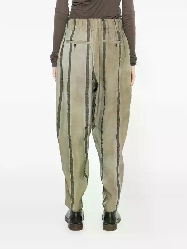 UMA WANG Striped Tapered Drawstring Trousers