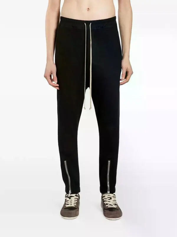 Rick Owens Drawstring Zip Track Pants - Black