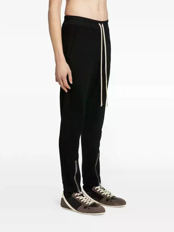 Rick Owens Drawstring Zip Track Pants - Black