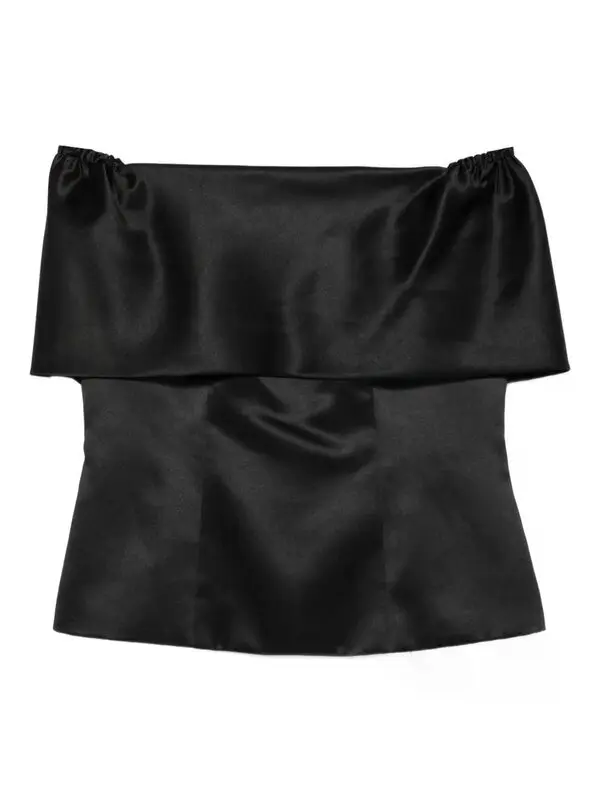 GIADA CURTI Strapless Gathered Top