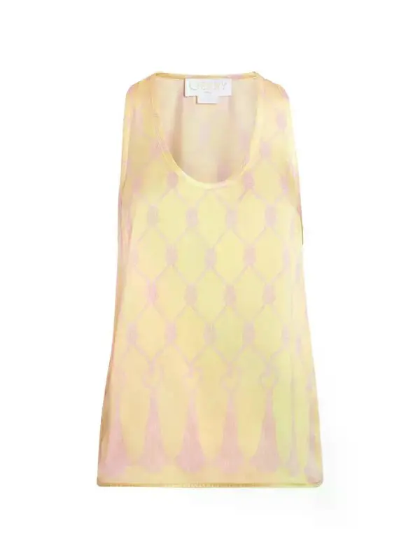 GENNY Sleeveless Printed Blouse