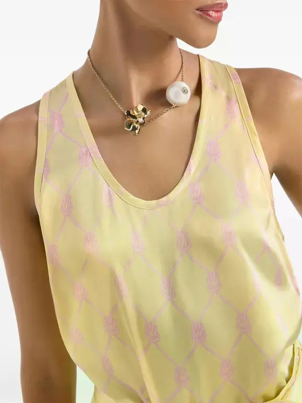GENNY Sleeveless Printed Blouse
