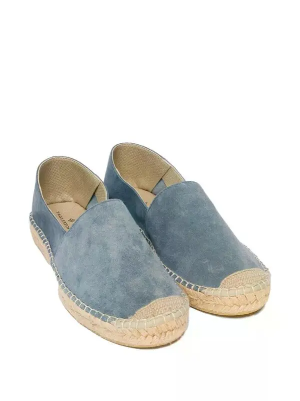 Tagliatore Suede Espadrilles With Woven Sole