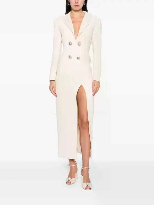 SIMONA CORSELLINI Embellished Split Dress