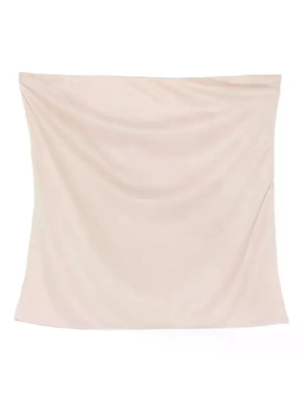GIADA CURTI Ruched Strapless Top - Neutrals