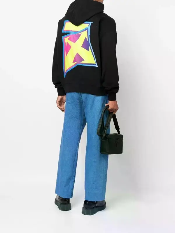Off-White Logo-print Drawstring Hoodie - Black