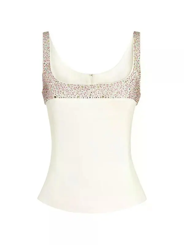 GENNY Embellished Square Neck Sleeveless Top