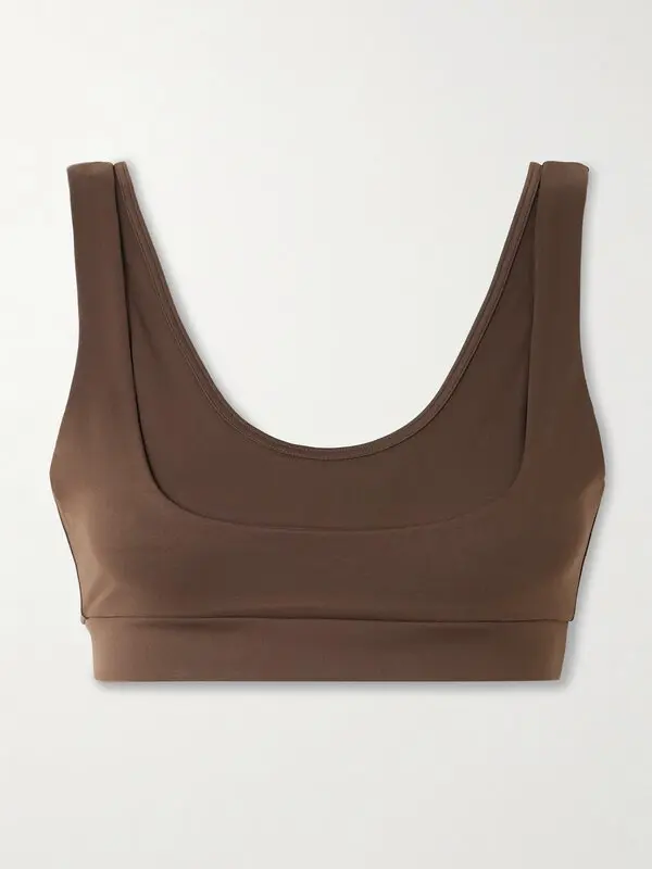 SKIMS Nike Double Strap Scoop Bra - Brown