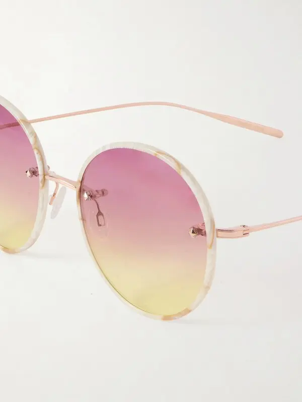 Barton Perreira Rigby Round-frame Sunglasses - Pink