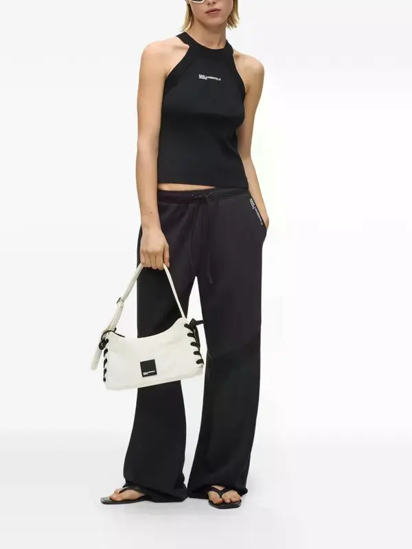 Karl Lagerfeld Logo Detail Sleeveless Top - Black