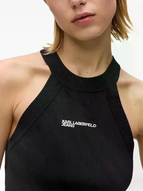 Karl Lagerfeld Logo Detail Sleeveless Top