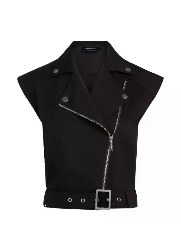 Karl Lagerfeld Sleeveless Biker Jacket