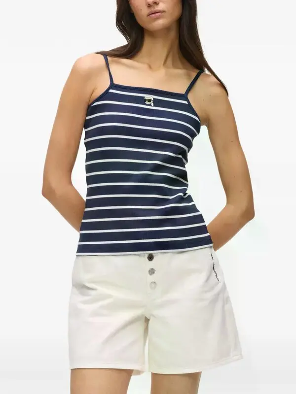 Karl Lagerfeld Ikon Striped Tank Top