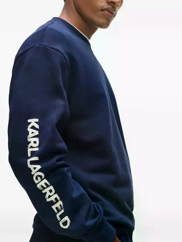 Karl Lagerfeld Ikon Logo Relaxed Sweater - Blue