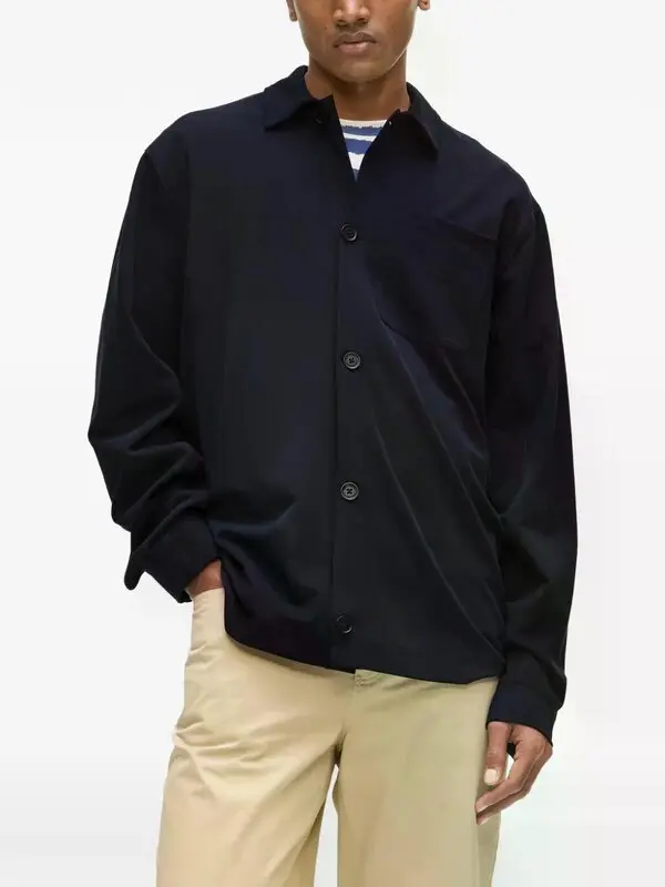 Karl Lagerfeld Ikon Pocket Jersey Overshirt - Blue